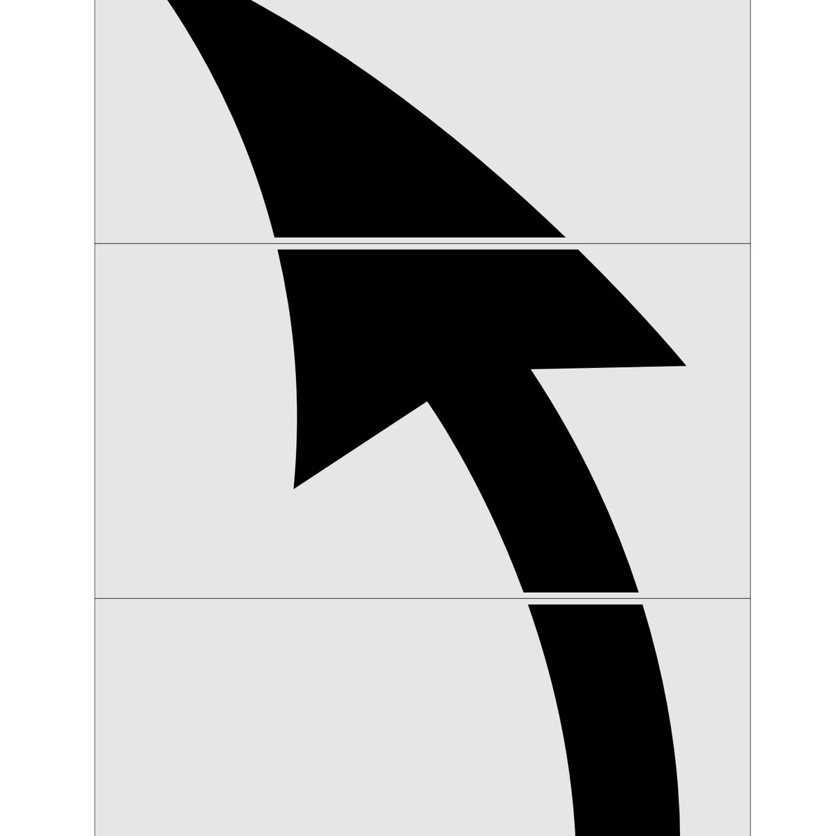 157" Michigan DOT Special Lane Arrow Stencil — 1-800-Stencil