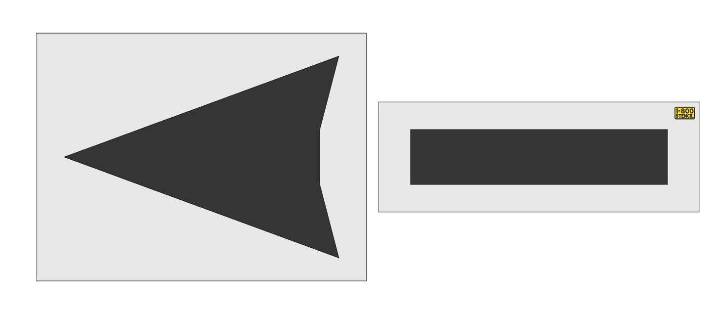 112" Michigan DOT Straight Arrow Stencil - 1-800-Stencil