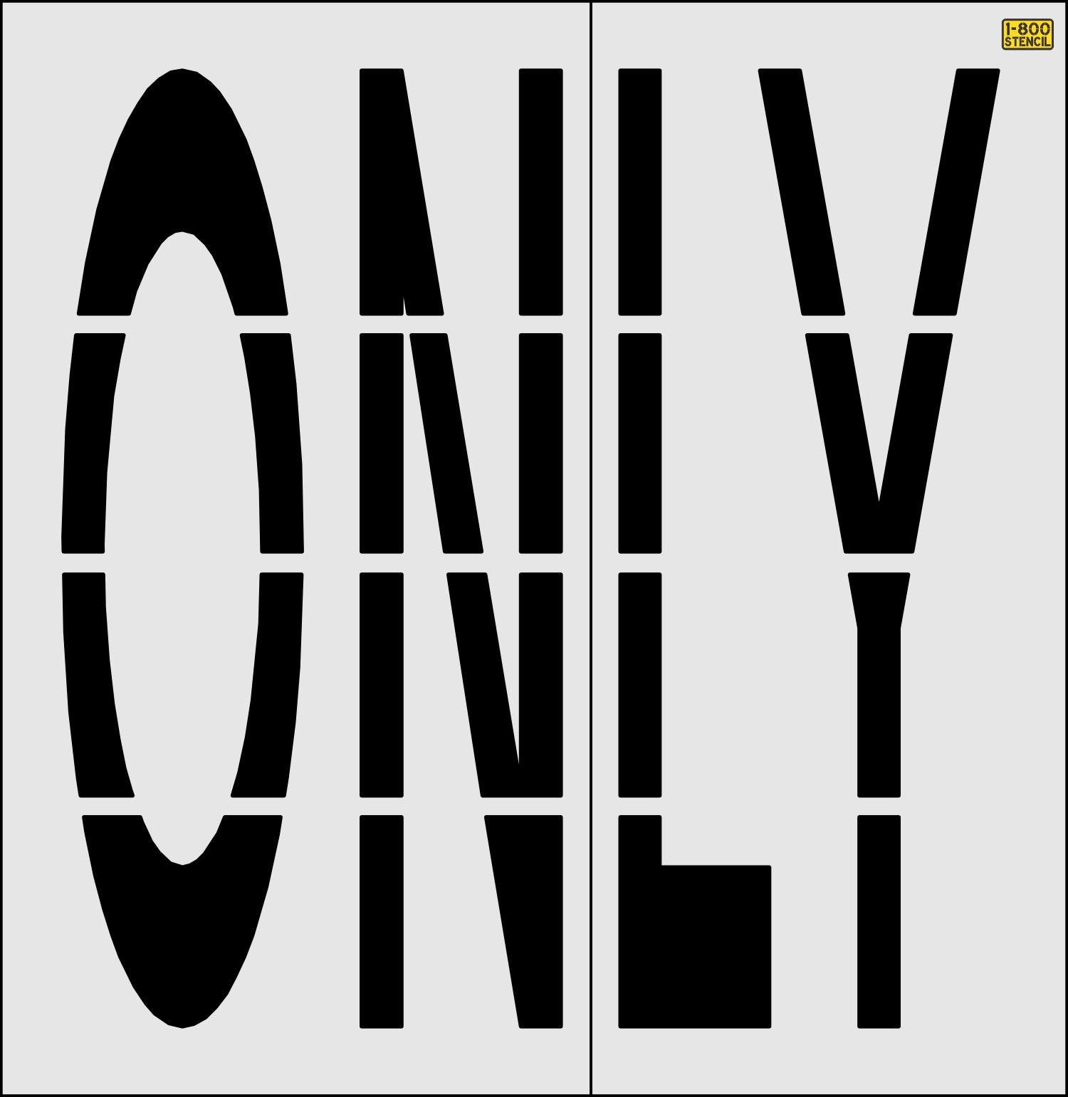 96" Missouri DOT ONLY Stencil - 1-800-Stencil