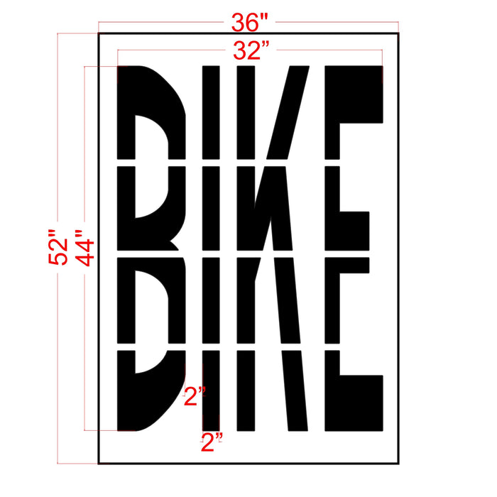 44" Missouri DOT Wording BIKE Stencil - 1-800-Stencil