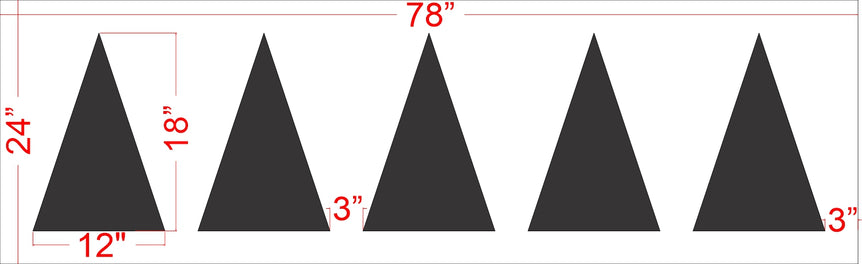 18" Missouri DOT Triangle Shark Teeth Highway Stencil - 1-800-Stencil