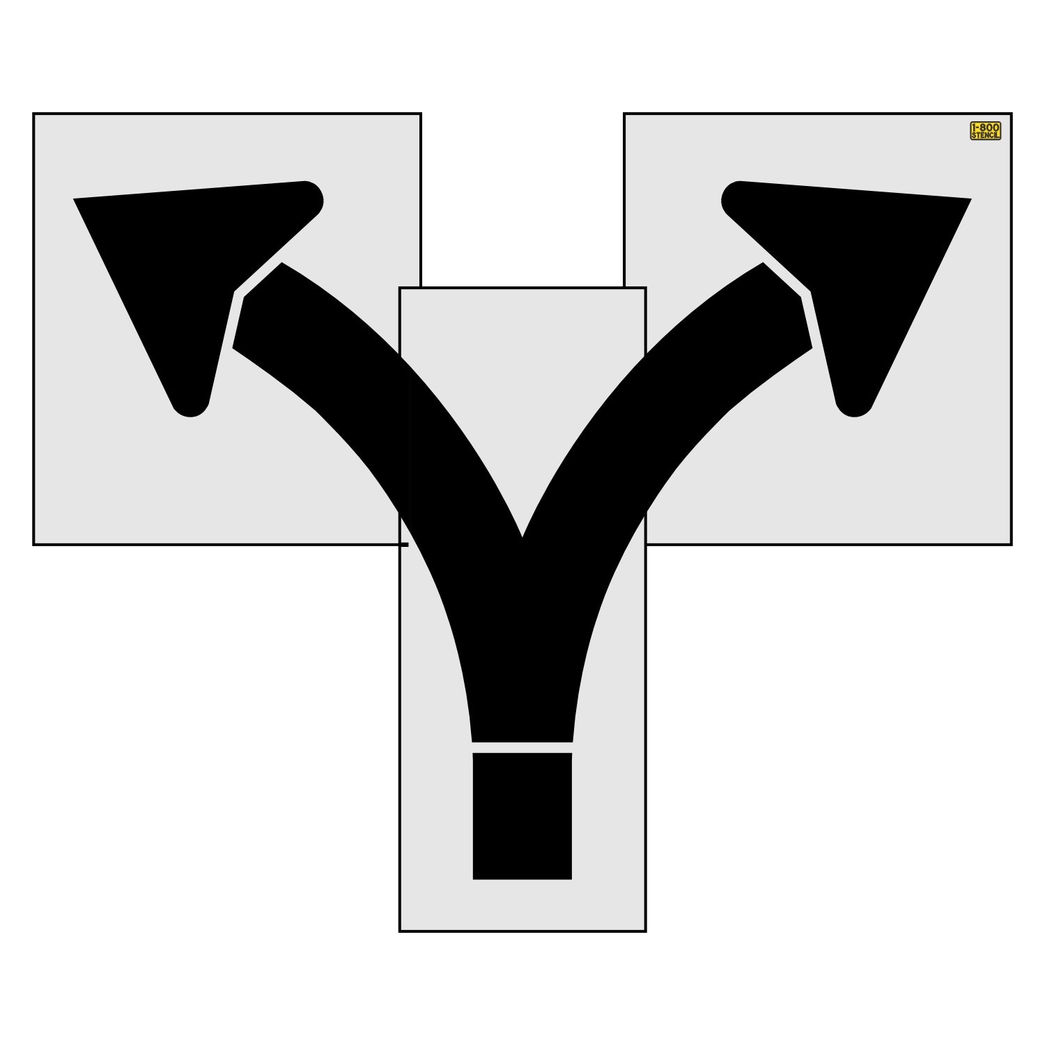 66" Missouri DOT Turn Arrow Stencil - 5/64" (.080") 5052 Aluminum - 1-800-Stencil