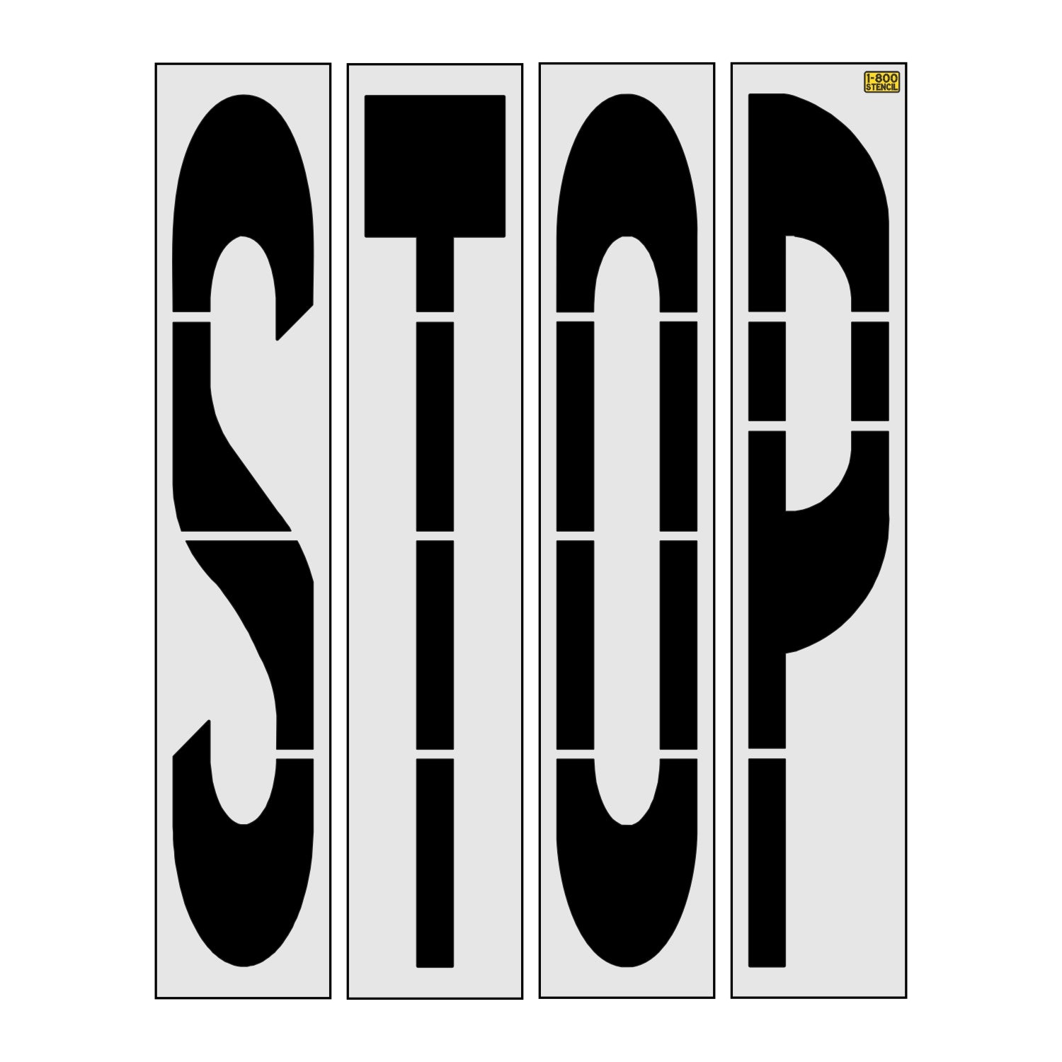 100" Mississippi DOT STOP Stencil - 1-800-Stencil