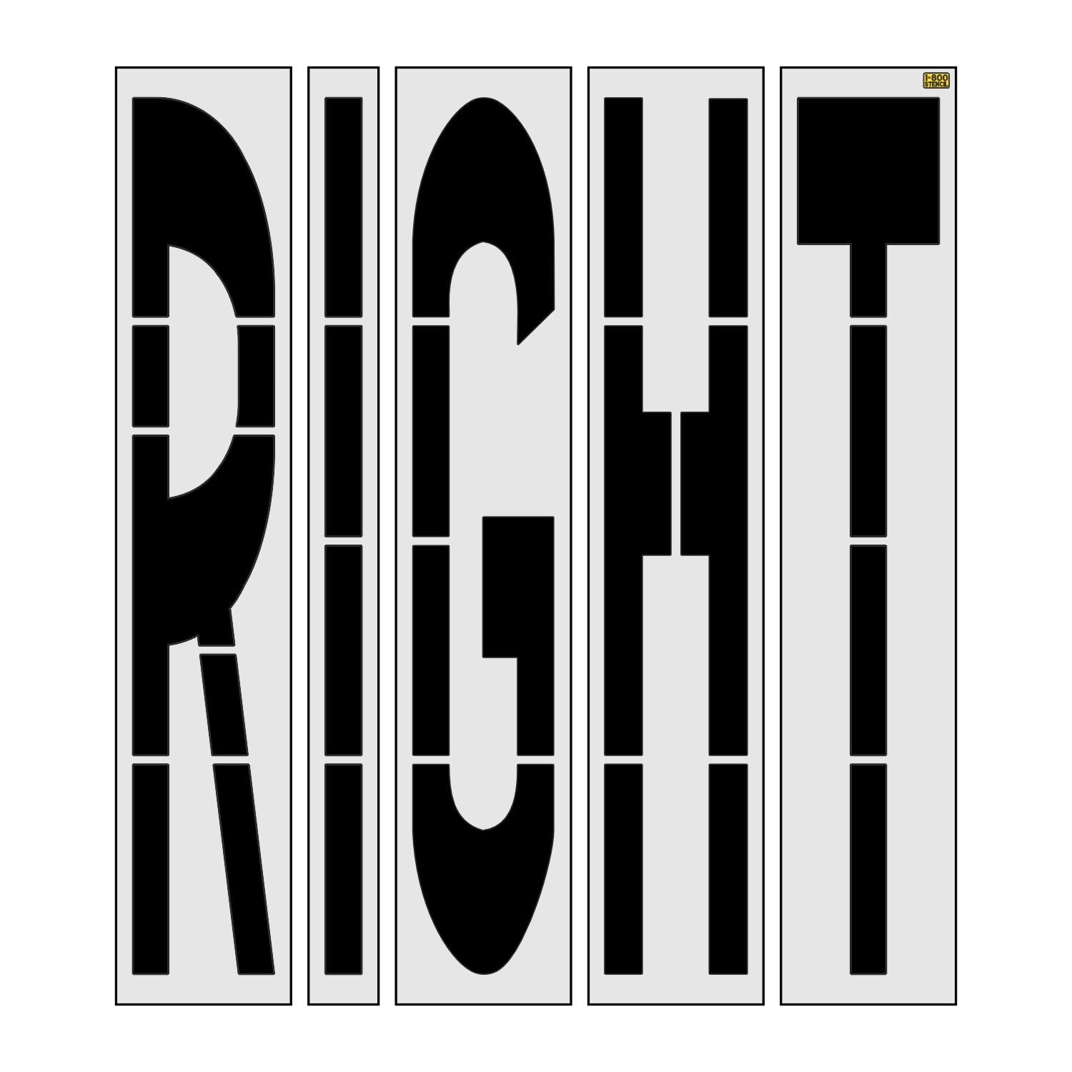 100" Mississippi DOT RIGHT Stencil - 1-800-Stencil