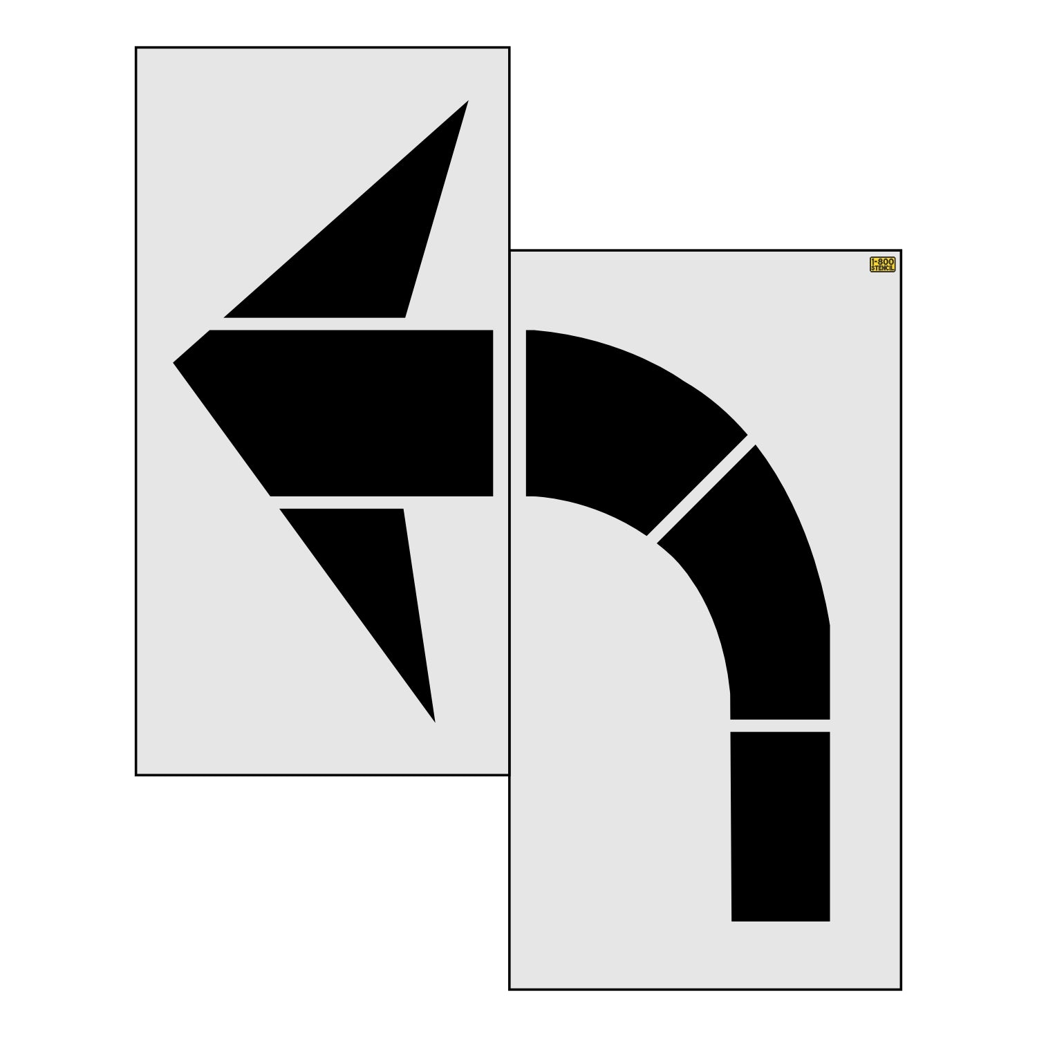 100 Inch MS DOT Turn Arrow Pavement Stencil - 1-800-Stencil