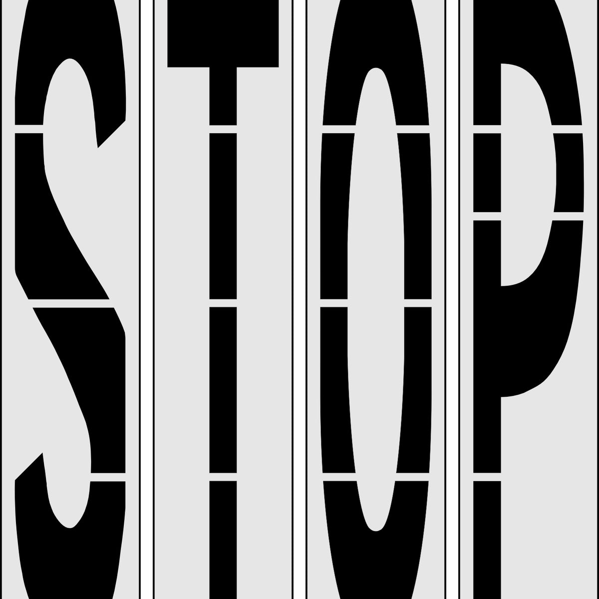 100" Montana DOT STOP Stencil — 1-800-Stencil