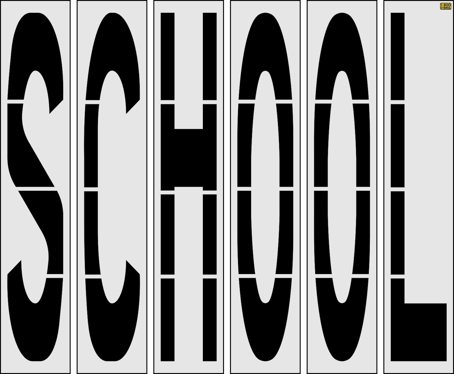 100" Montana DOT SCHOOL Stencil - 1-800-Stencil