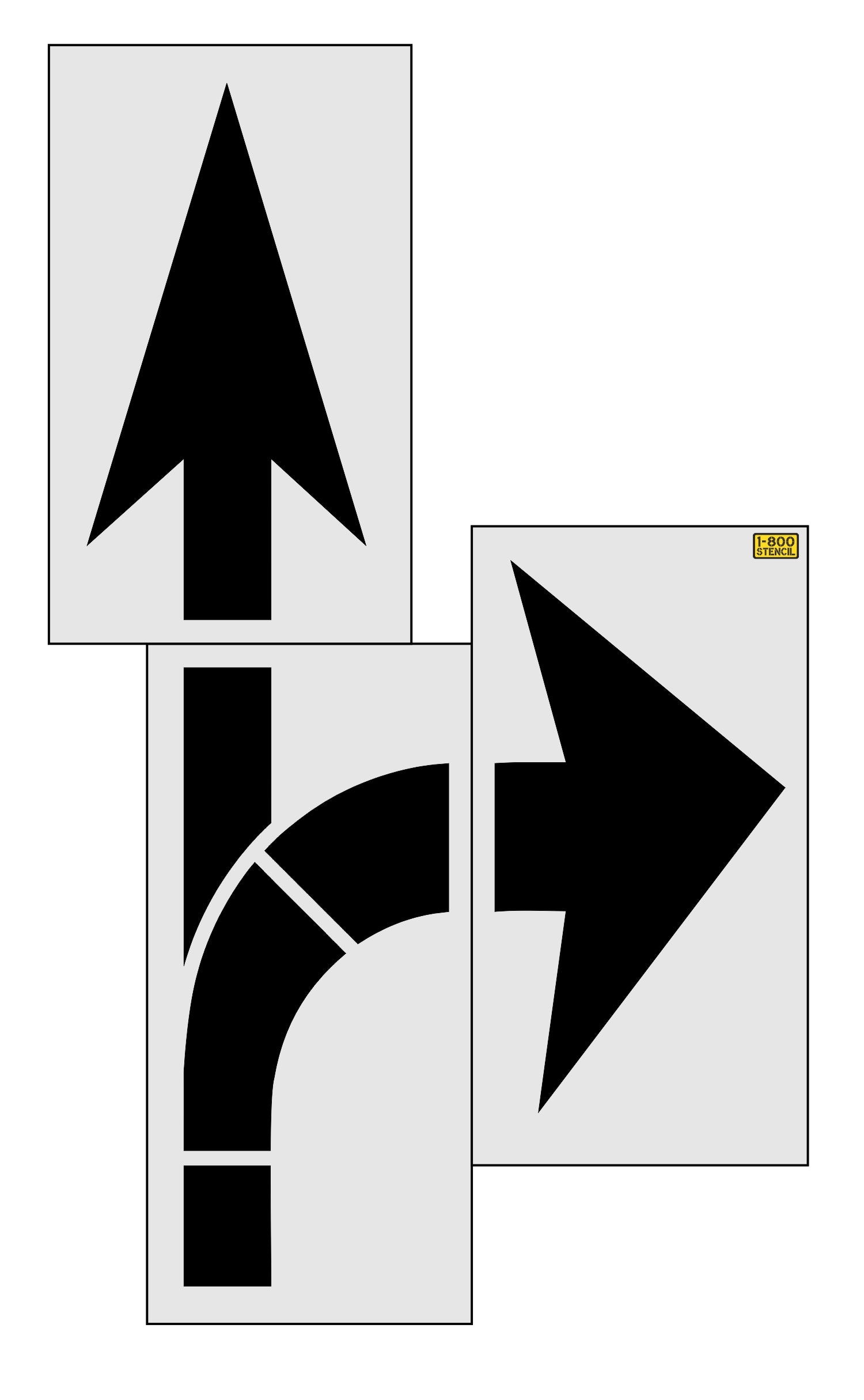 153" North Carolina DOT Combo Arrow Stencil - 1-800-Stencil