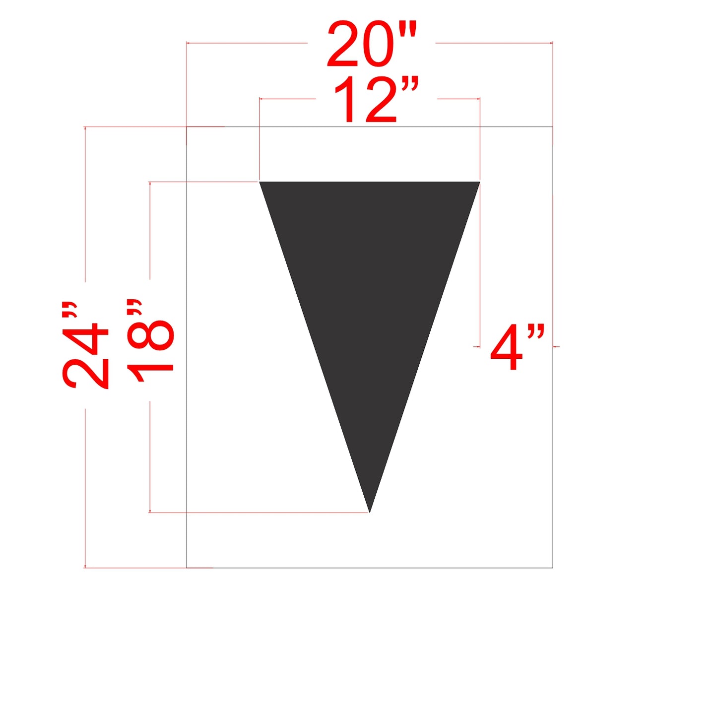 18" North Carolina DOT Triangle Shark Teeth Highway Stencil | Parking ...