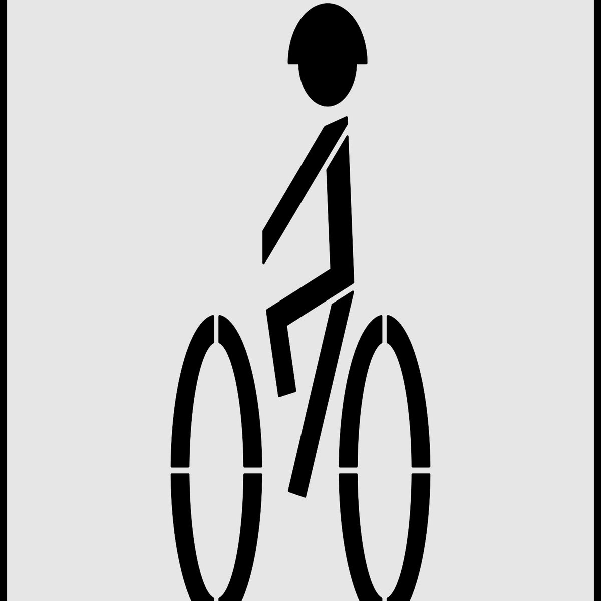 24" North Carolina DOT Bike Lane w/ Dashes Stencil — 1-800-Stencil