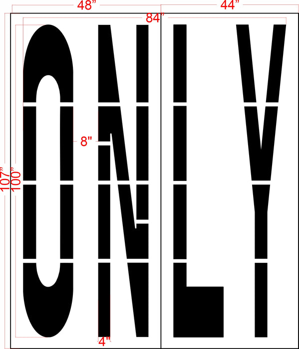 100" North Carolina DOT ONLY Stencil - 1-800-Stencil