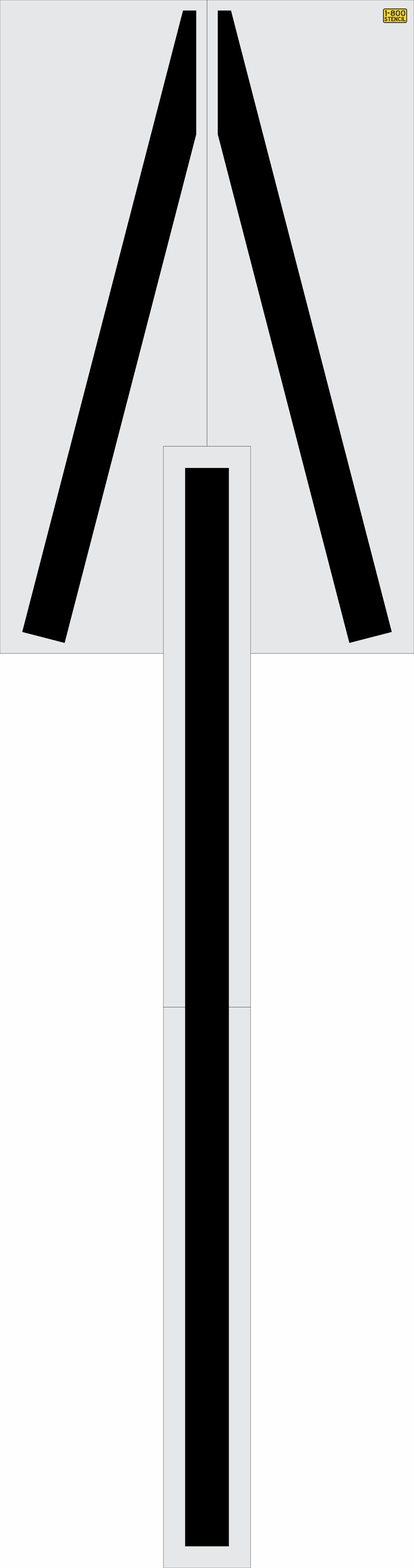 282" New Hampshire DOT Wrong Way Arrow Stencil - 1-800-Stencil