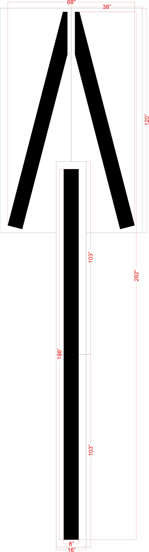 282" New Hampshire DOT Wrong Way Arrow Stencil - 1-800-Stencil