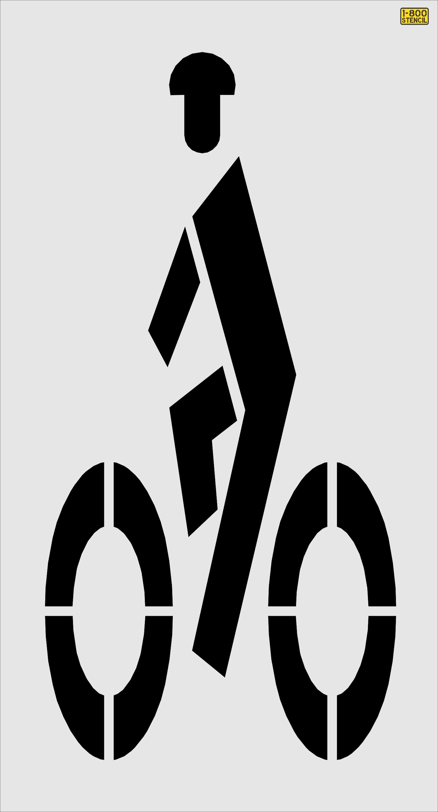 72" New Hampshire DOT Bike Lane Symbol Stencil | Parking Lot & Drive ...