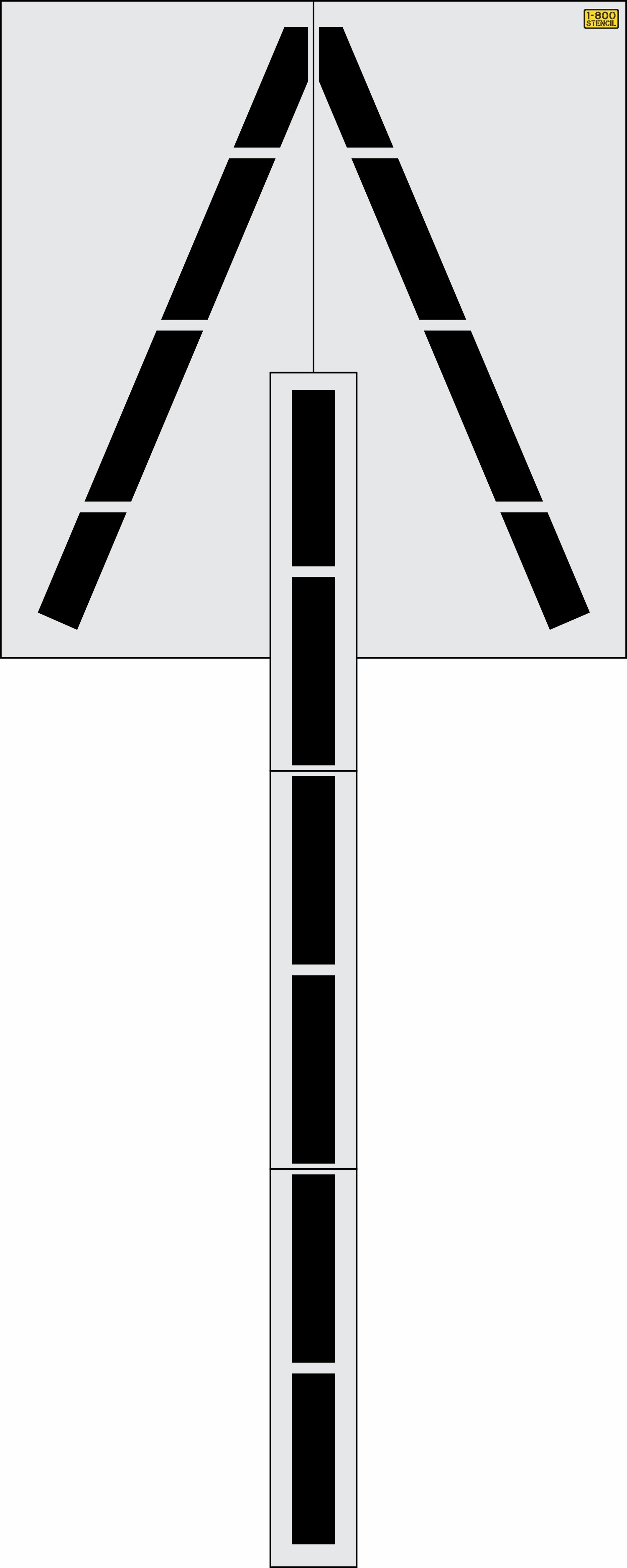 282" New Jersey DOT Wrong Way Arrow Stencil - 1-800-Stencil