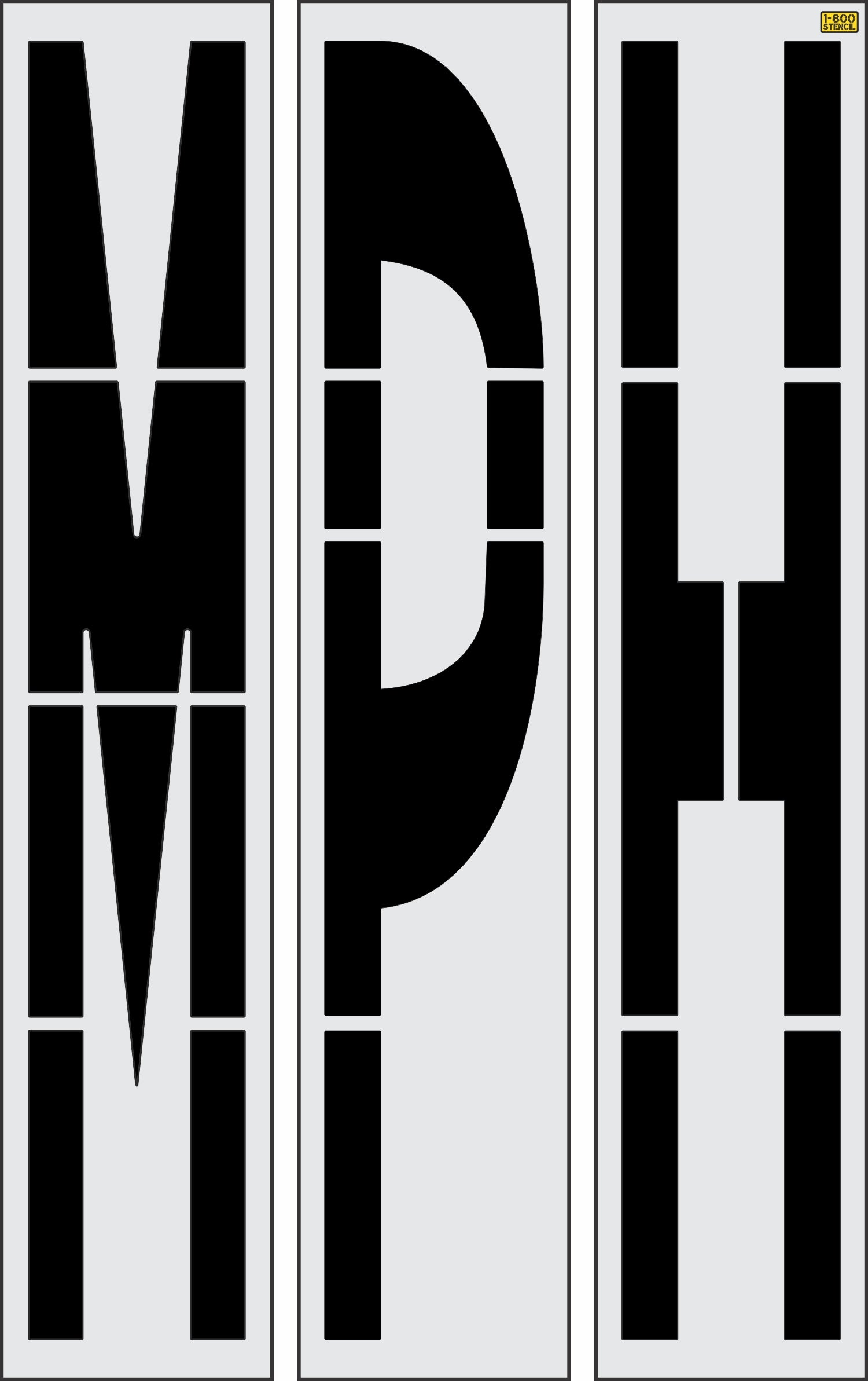 96" New Jersey DOT MPH Stencil | Parking Lot & Drive-Thru Pavement ...
