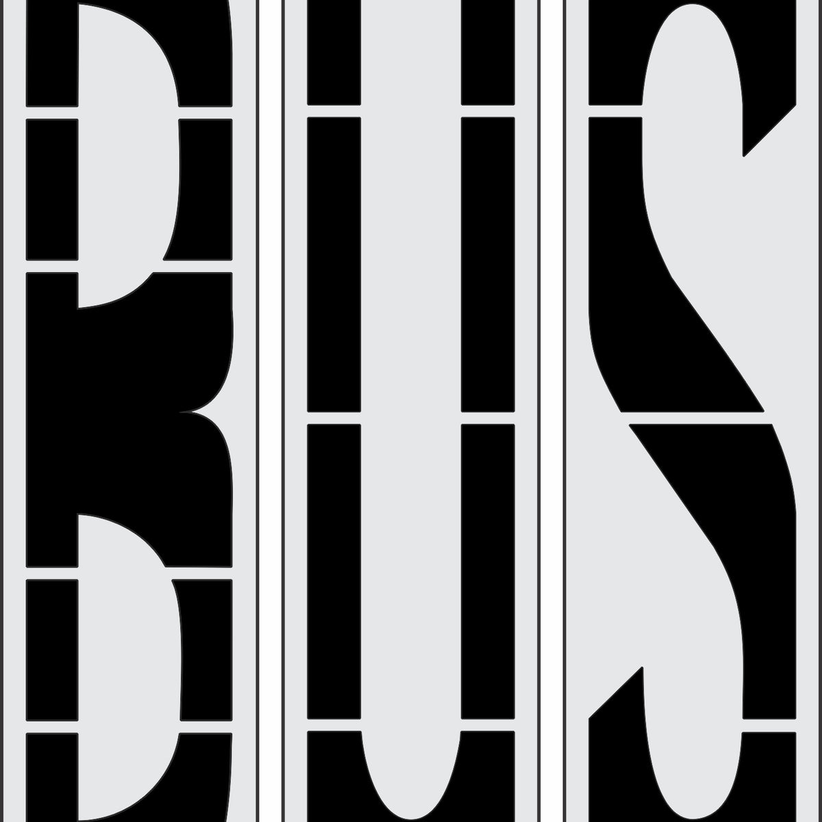 96" New Jersey DOT BUS Stencil — 1-800-Stencil