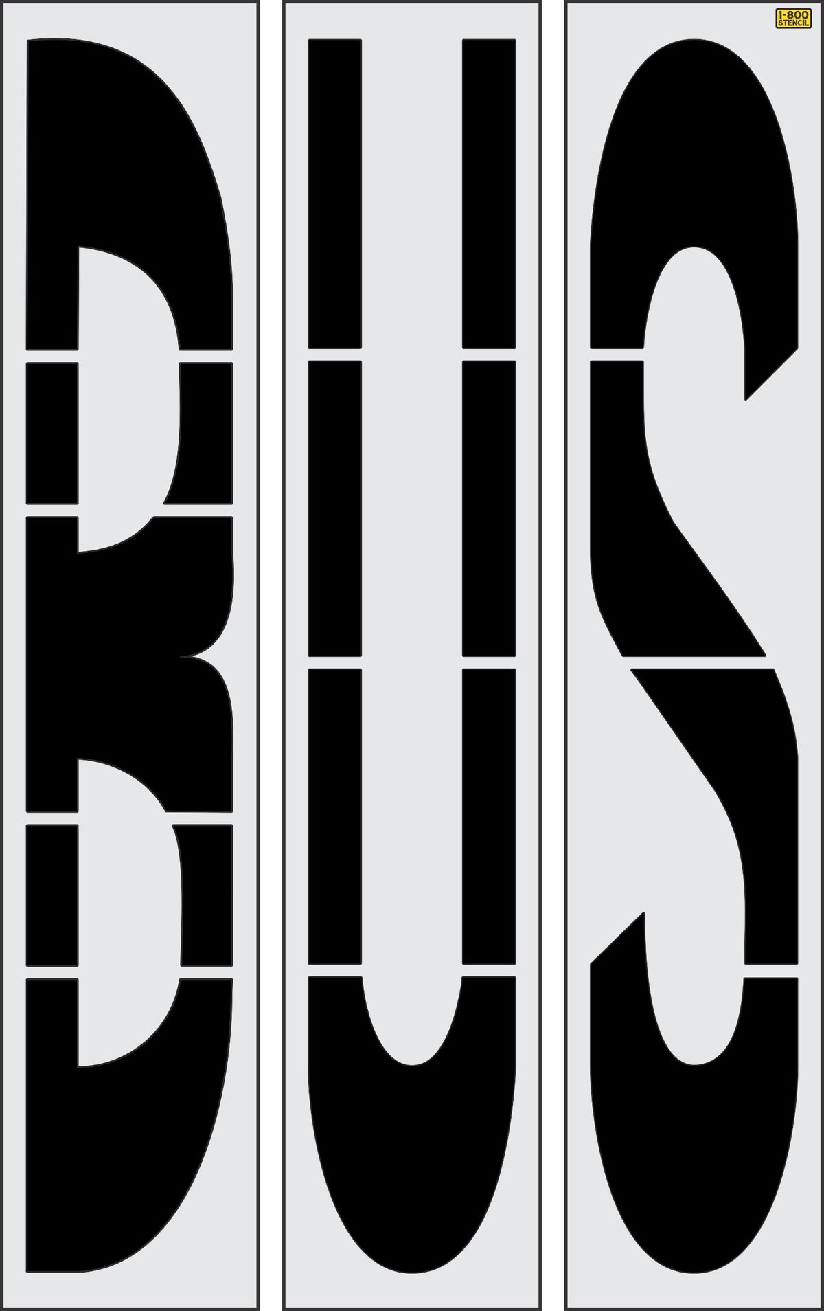 96" New Jersey DOT BUS Stencil — 1-800-Stencil