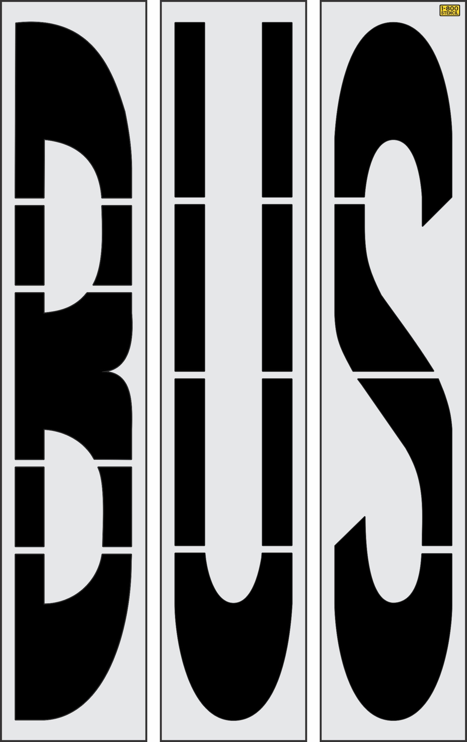 96" New Jersey DOT BUS Stencil - 1-800-Stencil