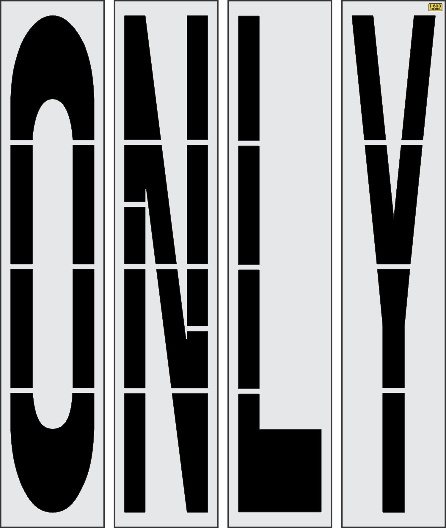 96" New Jersey DOT ONLY Stencil - 1-800-Stencil