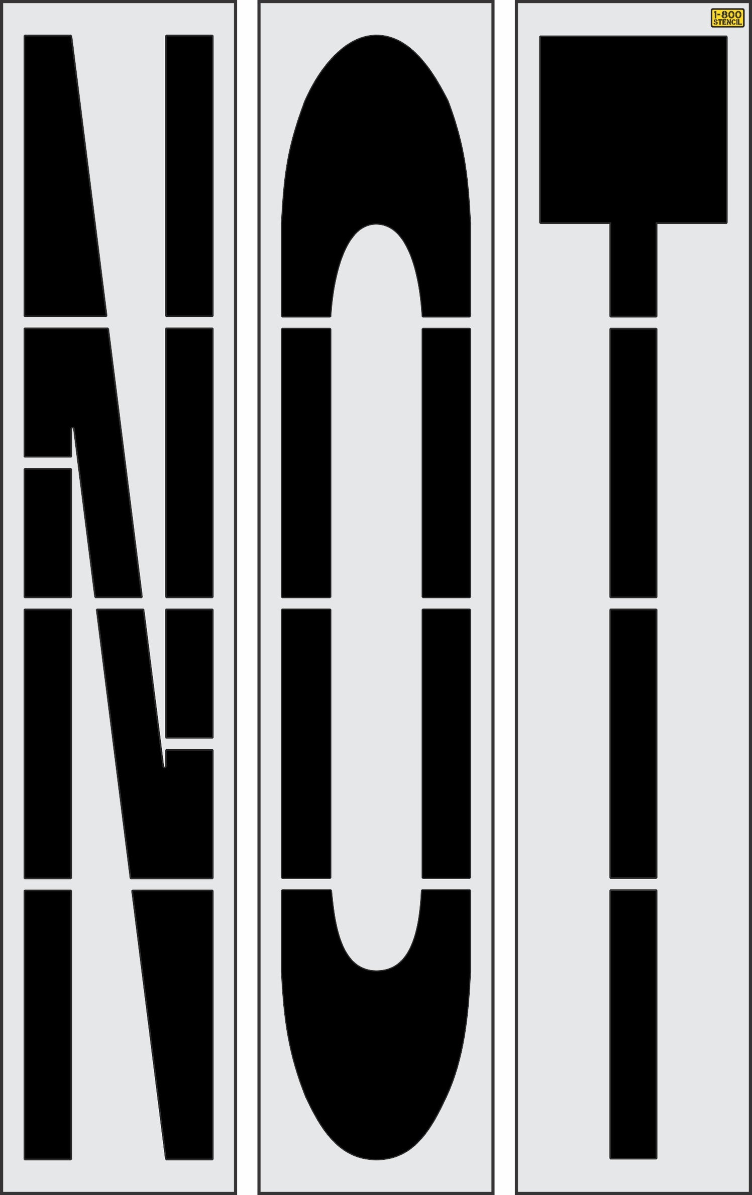 96" New Jersey DOT NOT Stencil - 1-800-Stencil