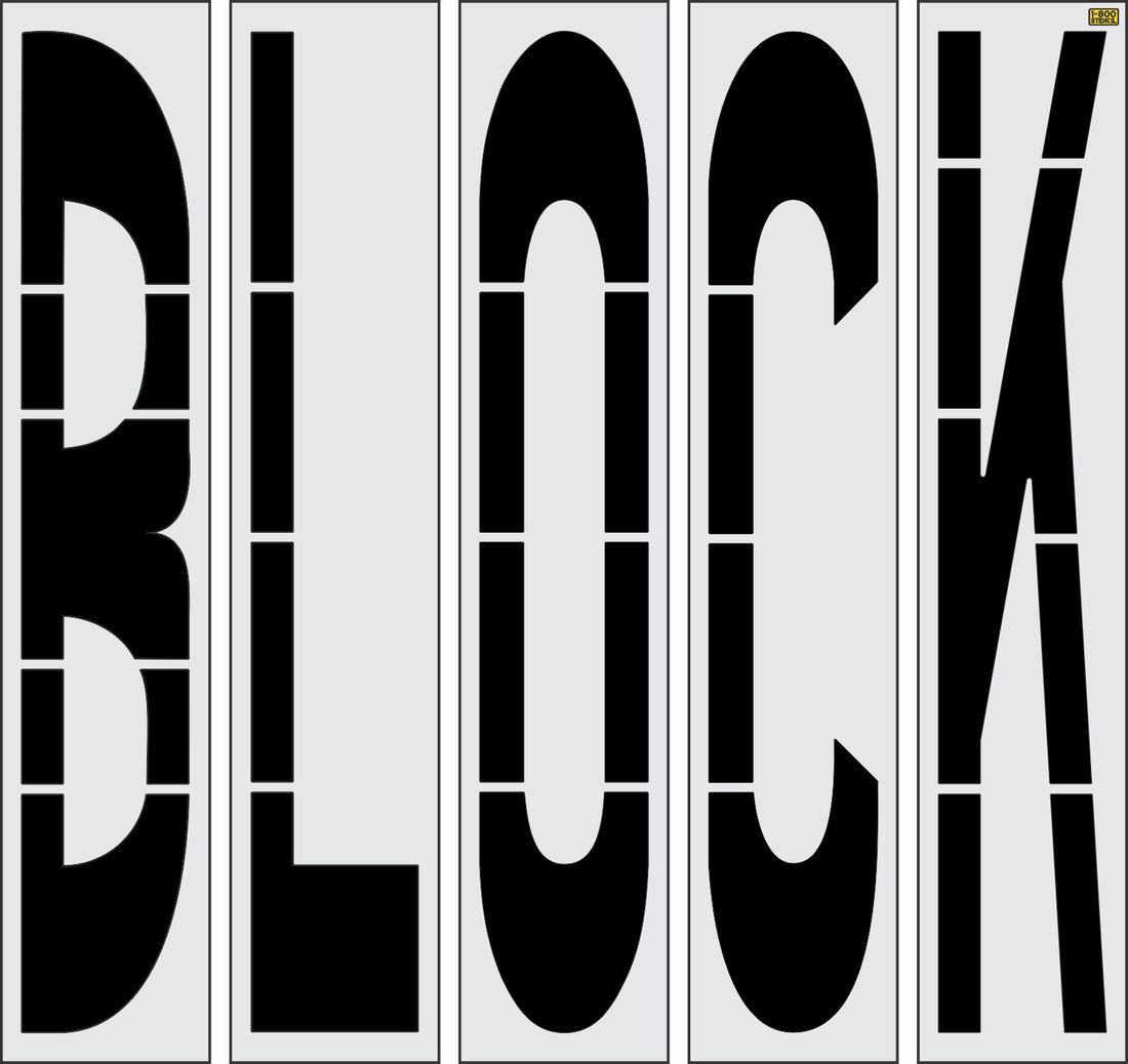 96" New Jersey DOT BLOCK Stencil | Parking Lot & Drive-Thru Pavement ...