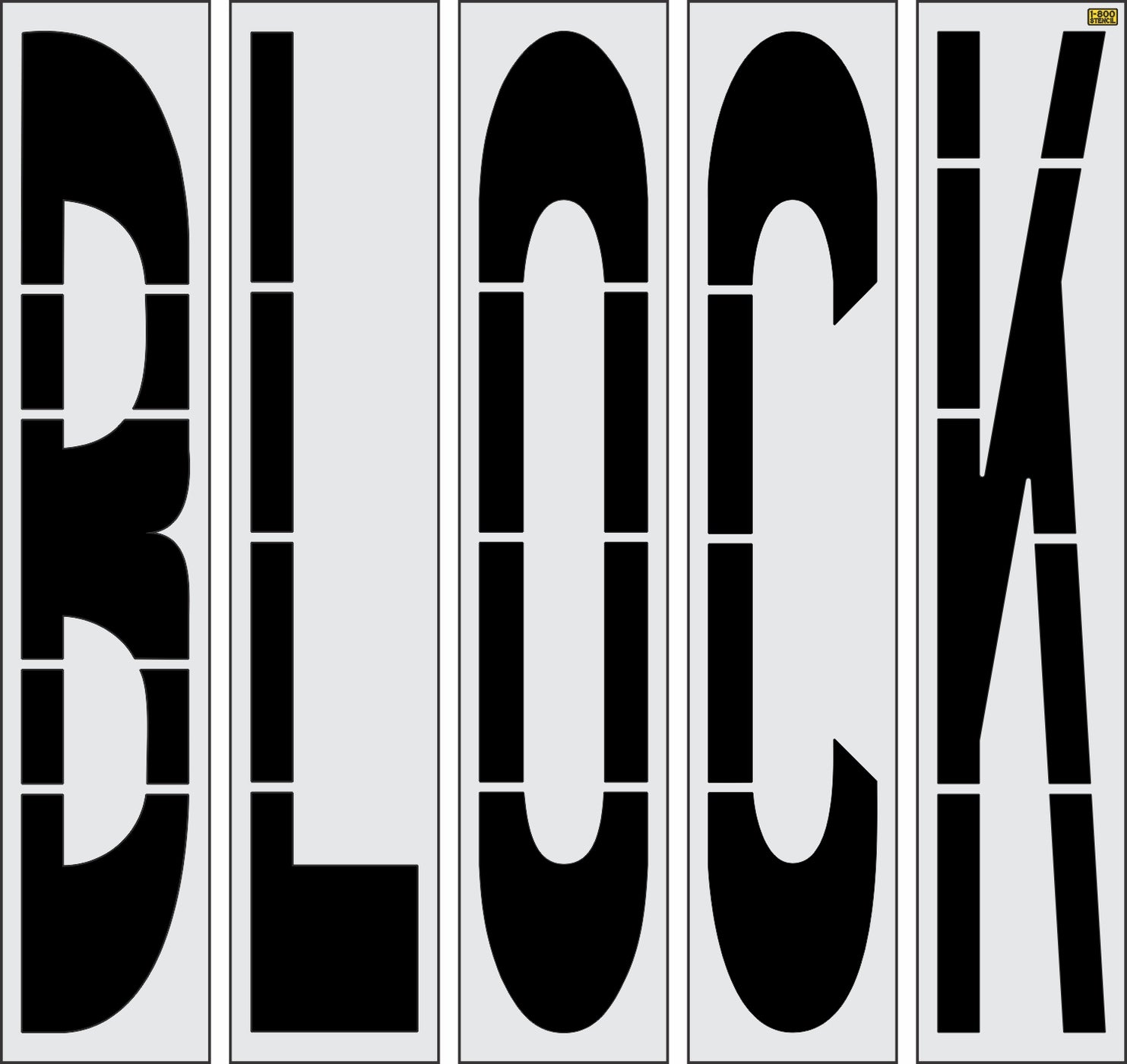 96" New Jersey DOT BLOCK Stencil - 1-800-Stencil