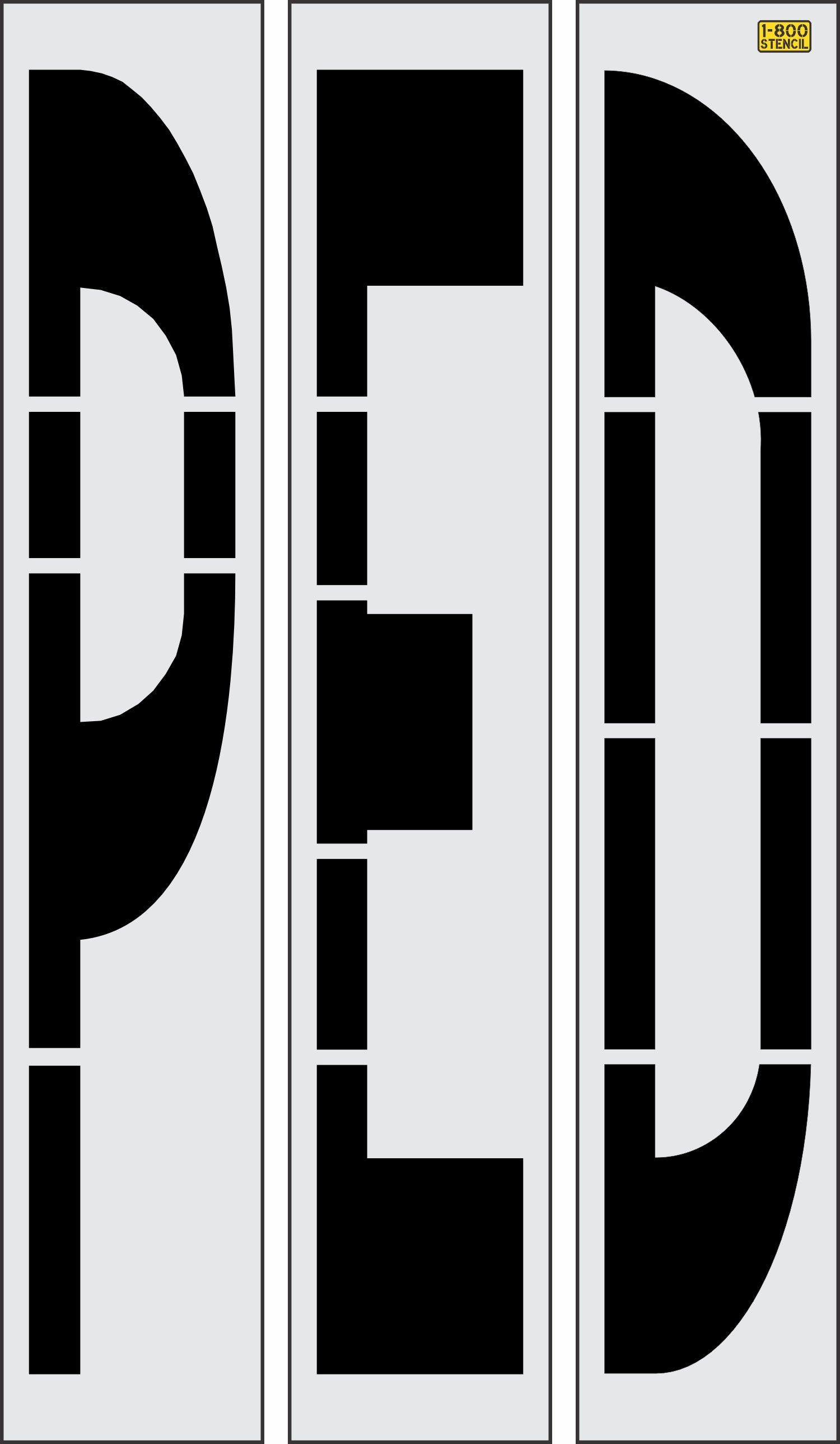 96" New Mexico DOT PED Stencil - 1-800-Stencil