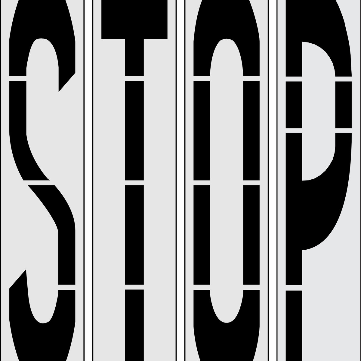 96" New Mexico DOT STOP Stencil — 1-800-Stencil