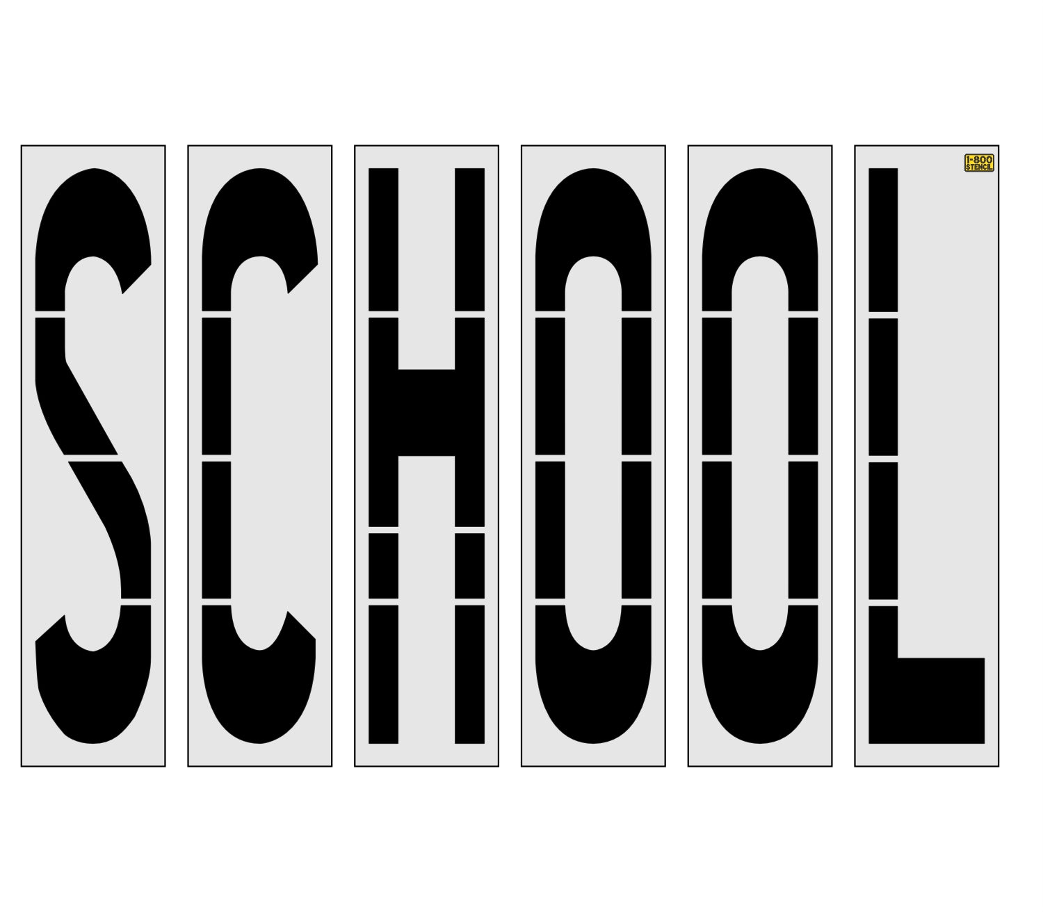 100 Inch New Orleans DOT SCHOOL Pavement Stencil - 5/64" (.080") 5052 ...