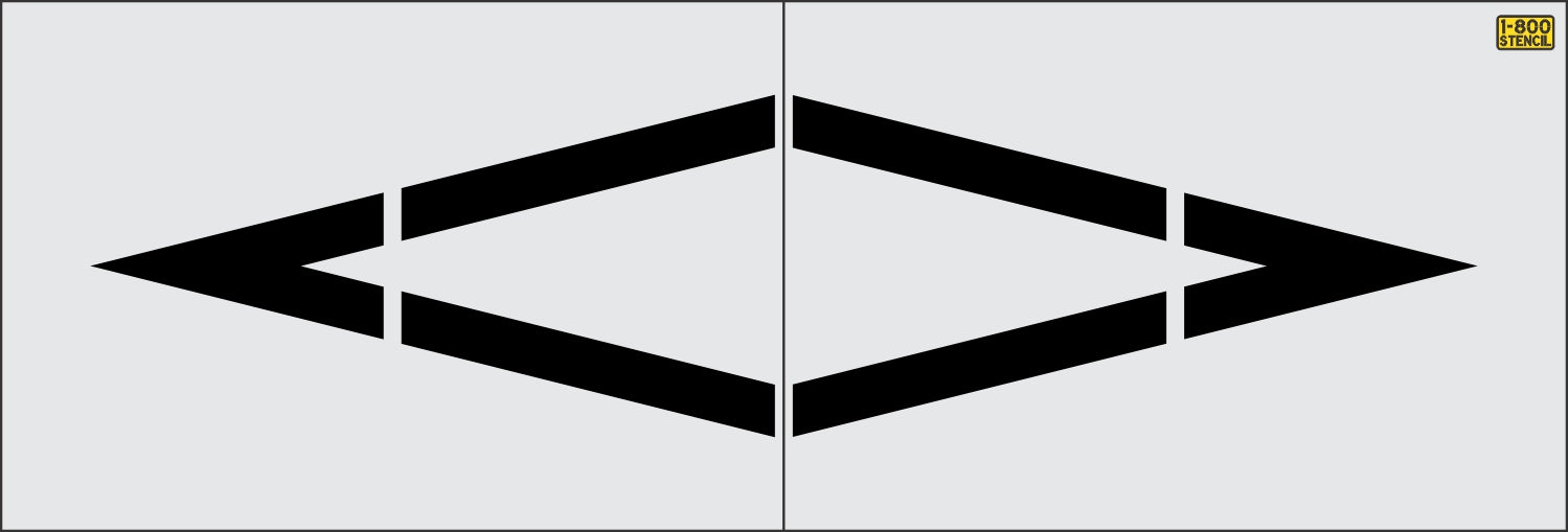 156" Nevada DOT Preferential Lane Symbol Stencil - 1-800-Stencil