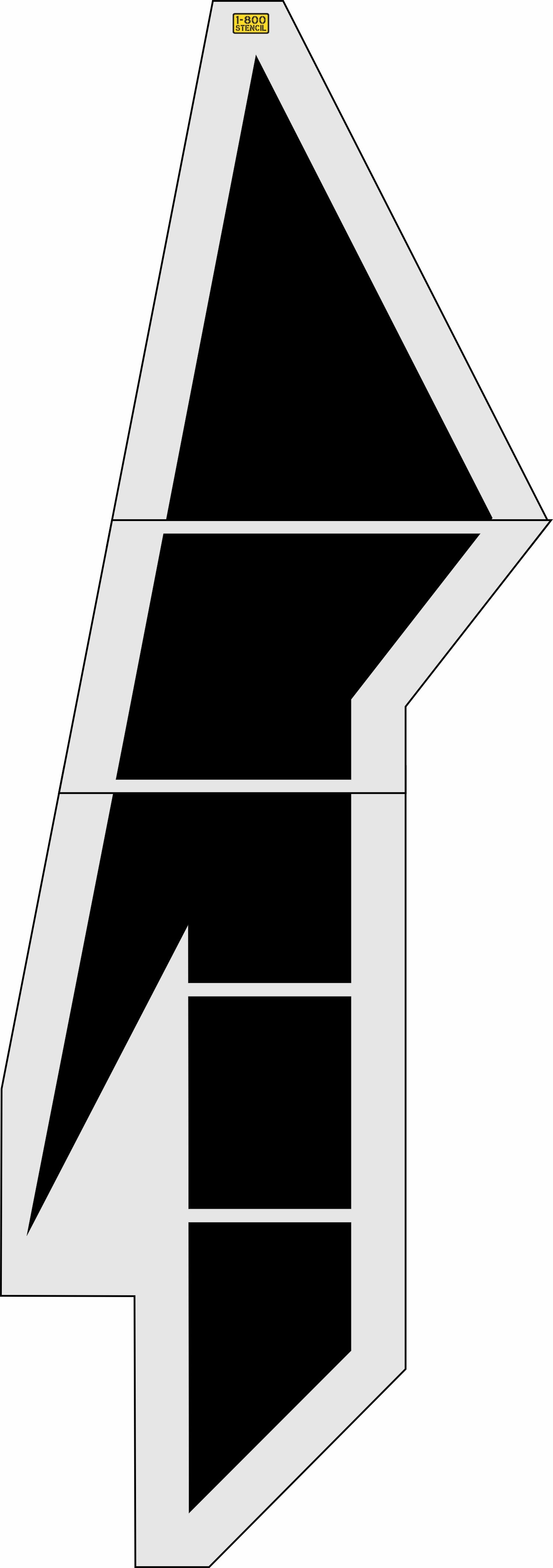 216" Nevada DOT Lane Drop Stencil - 1-800-Stencil