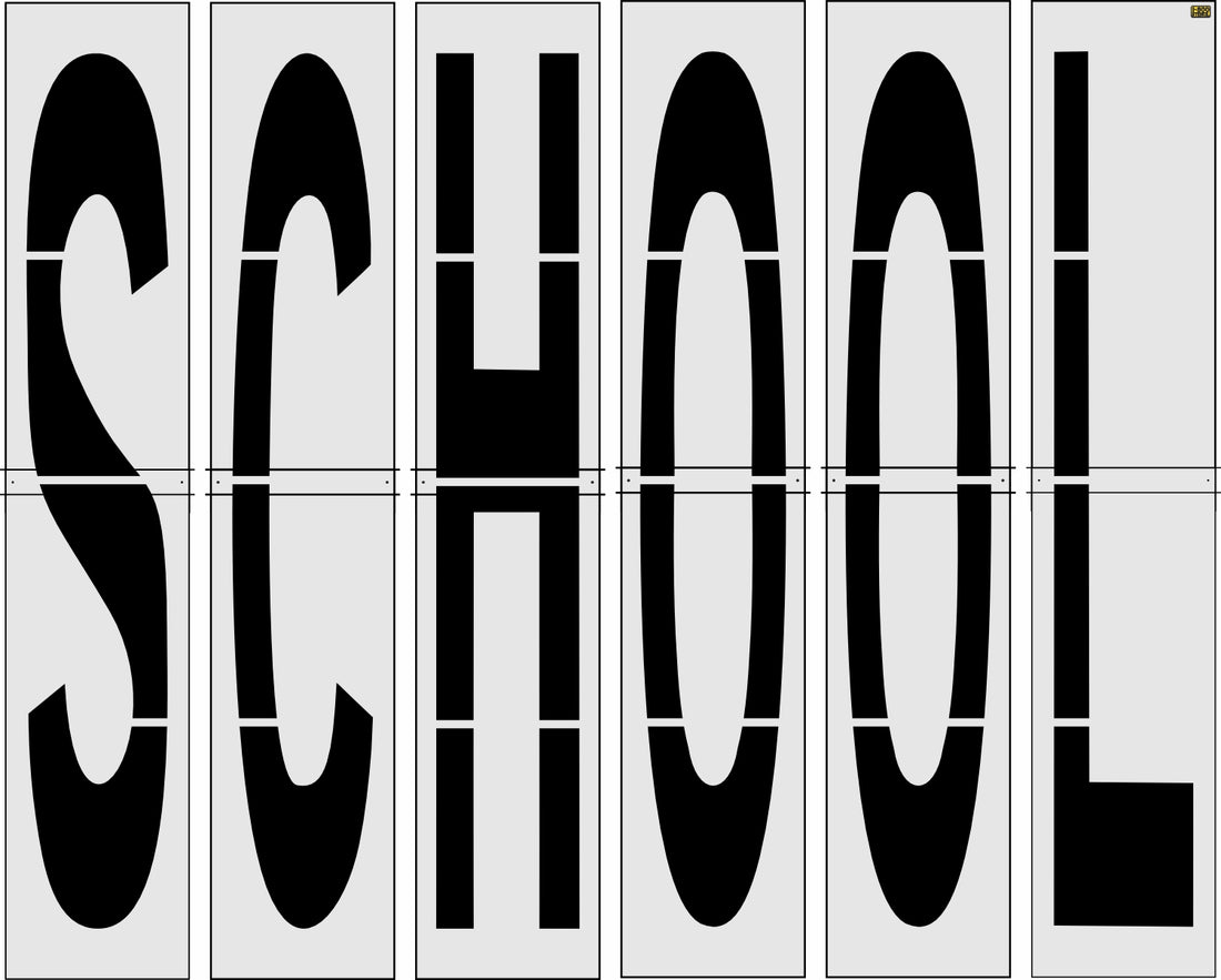 120" New York DOT SCHOOL Stencil | Parking Lot & Drive-Thru Pavement ...