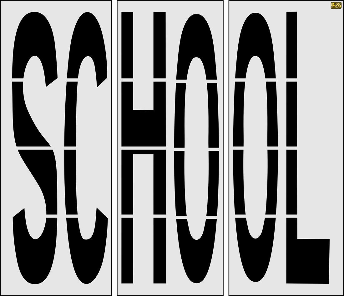 96" New York DOT SCHOOL Stencil | Parking Lot & Drive-Thru Pavement ...
