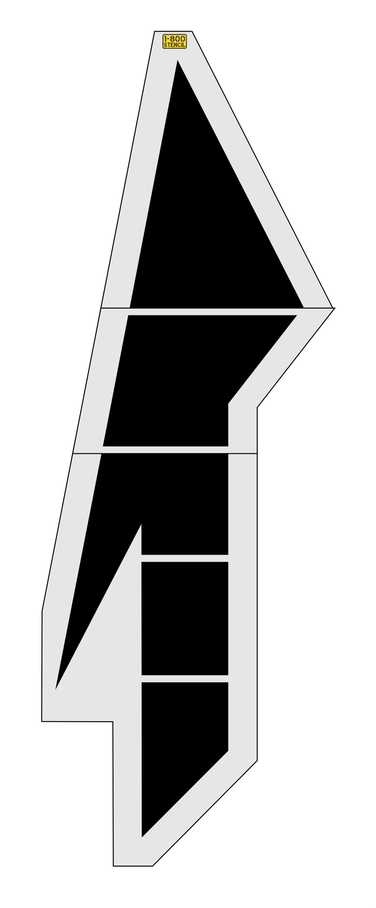 216" New York DOT Lane Drop Stencil — 1-800-Stencil