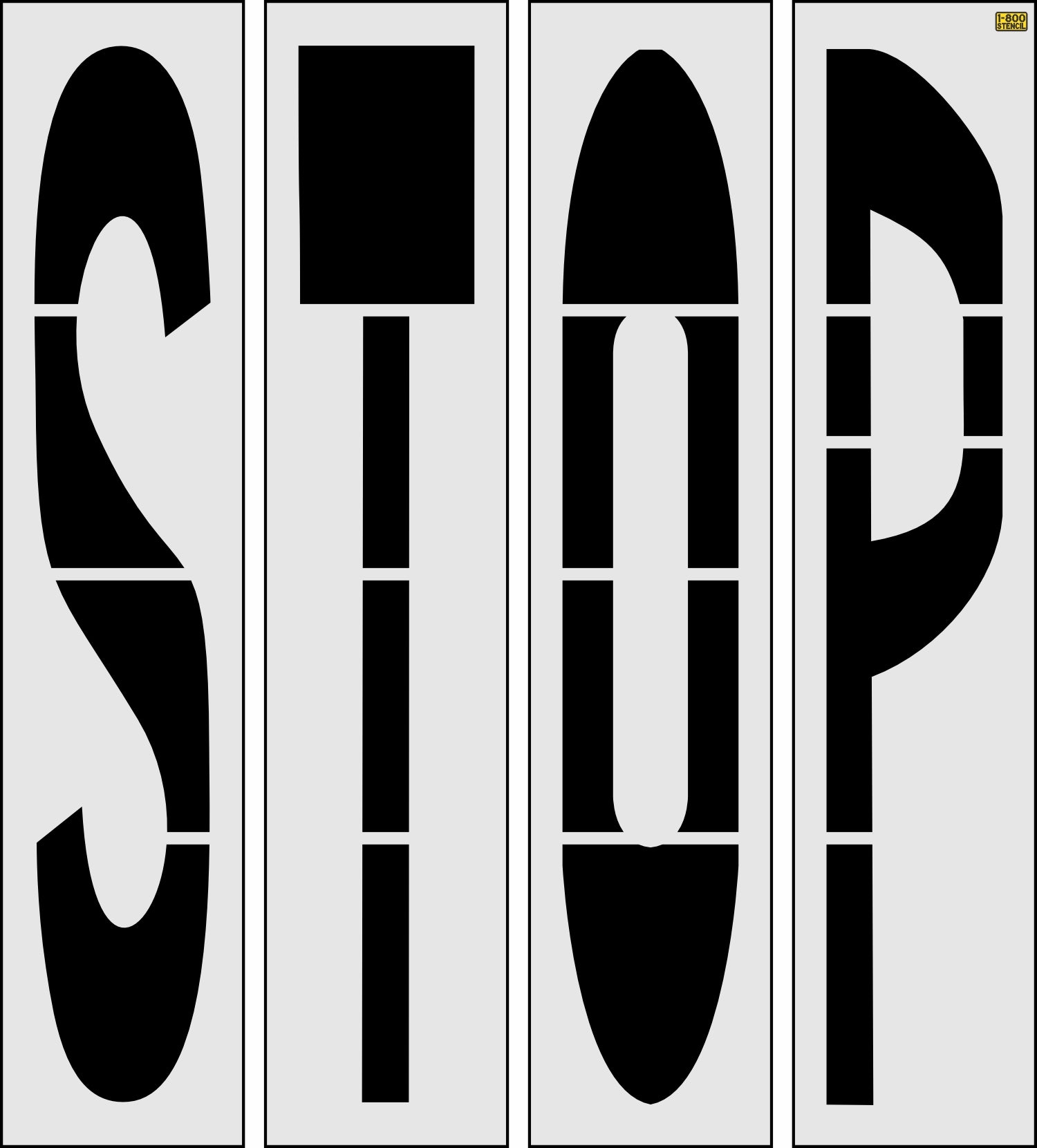 96" New York DOT STOP Stencil - 1-800-Stencil