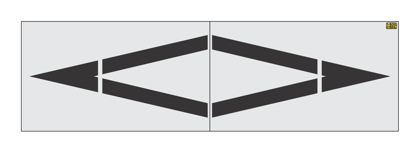 157.5" New York DOT Preferential Lane Symbol Stencil - 1-800-Stencil