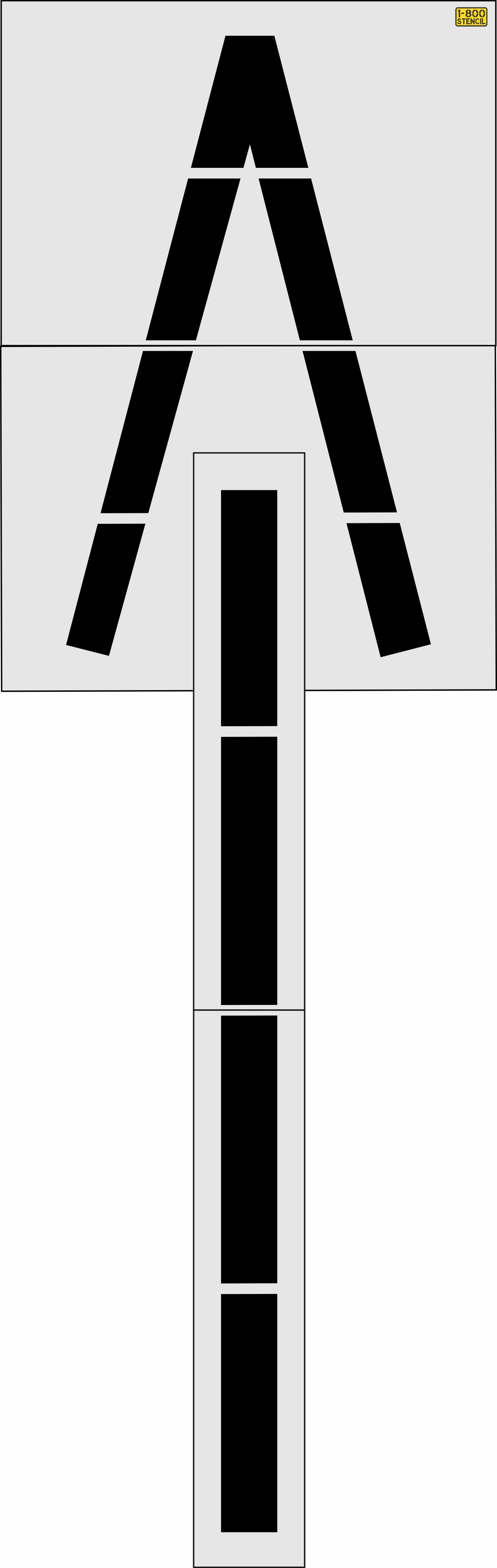 288" New York DOT Wrong Way Arrow Stencil — 1-800-Stencil