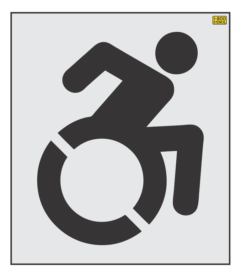 Handicap Pavement Marking Stencils — 1-800-Stencil