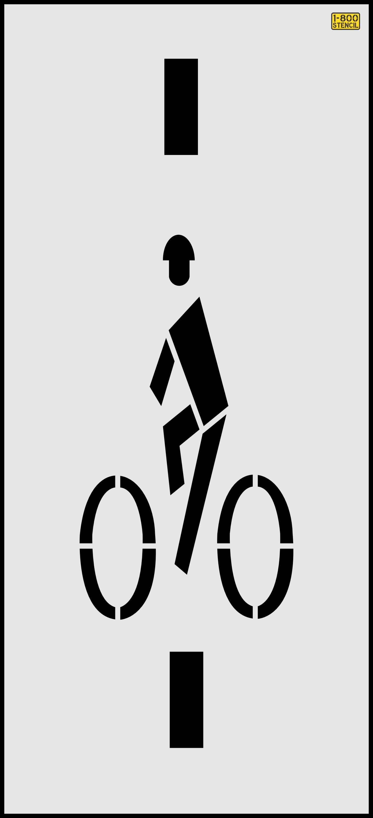 Dot Stencil 18 Bike Symbol Stencil - 1/8 (.125) PRO-Grade LDPE - 1-800 ...
