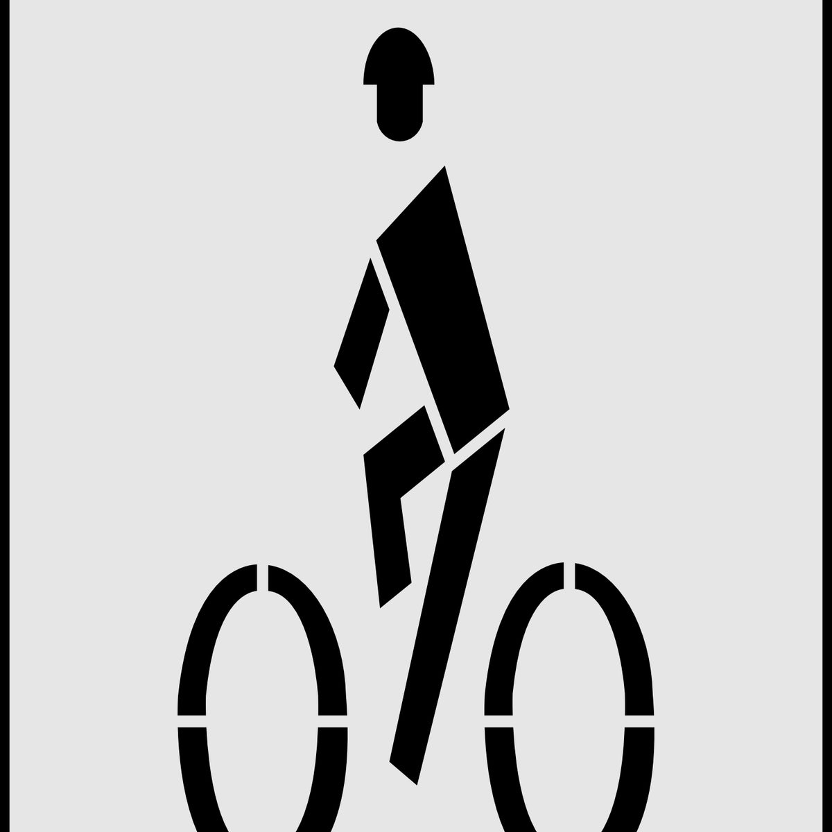24" New York DOT Bike Lane w/ Dashes Stencil — 1-800-Stencil