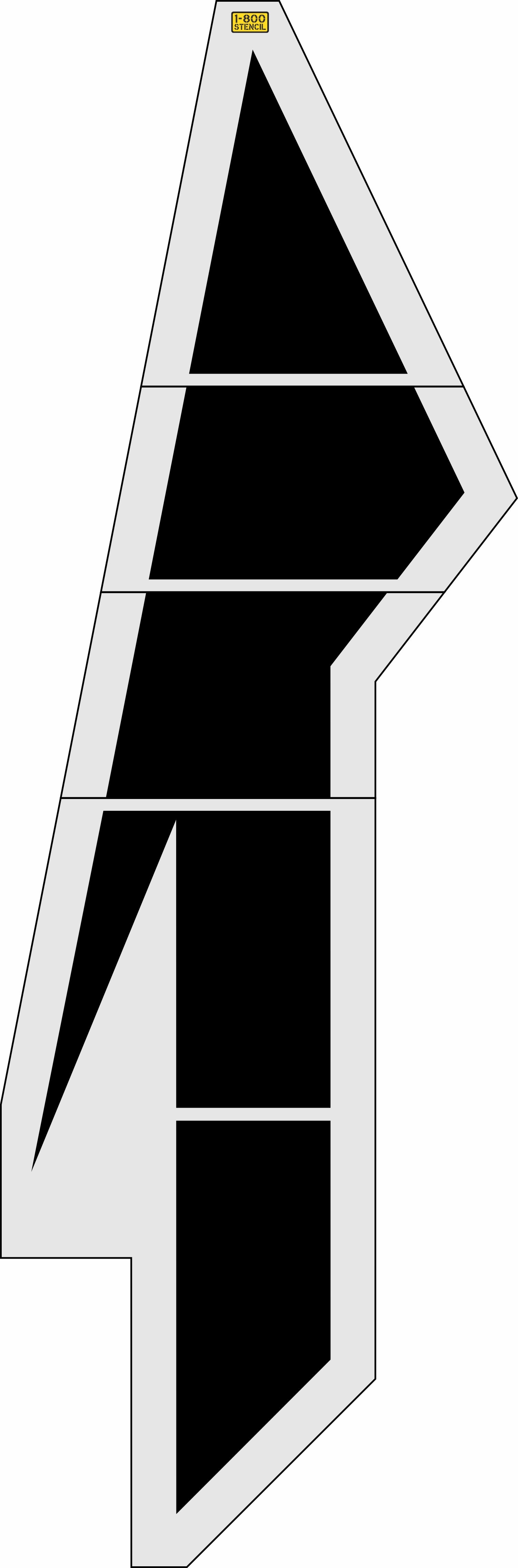 228" Ohio DOT Lane Drop Stencil - 1-800-Stencil