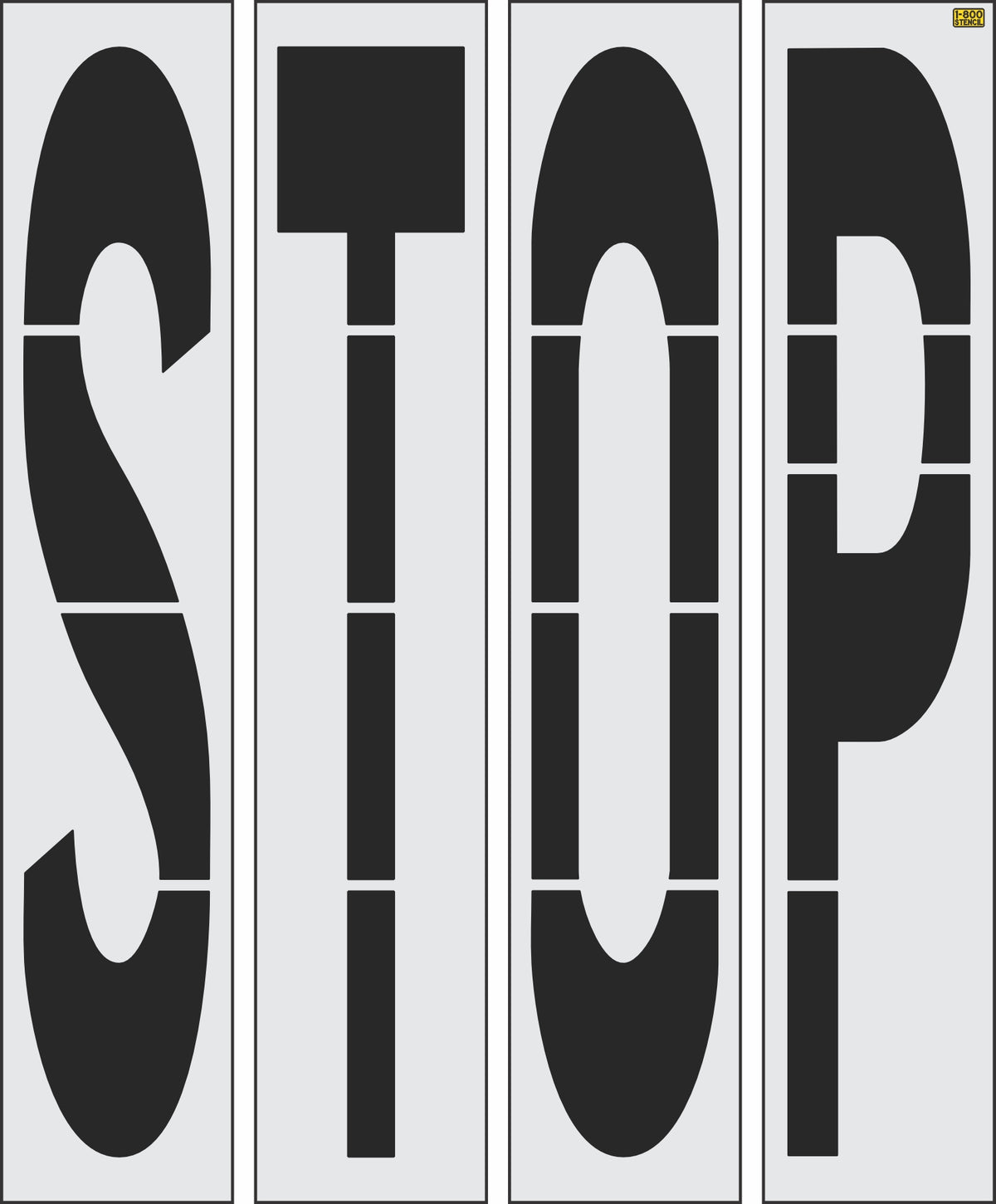 96" Oklahoma DOT STOP Stencil — 1-800-Stencil