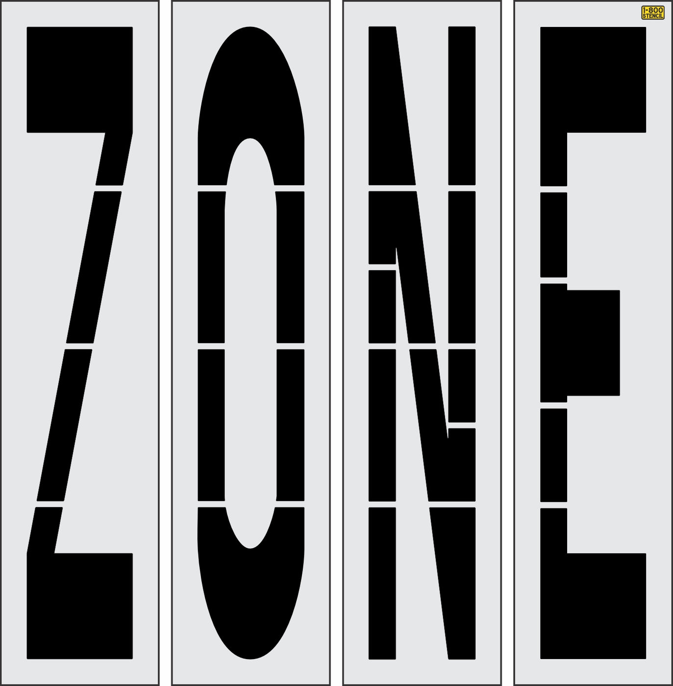 96" Oklahoma DOT ZONE Stencil — 1-800-Stencil