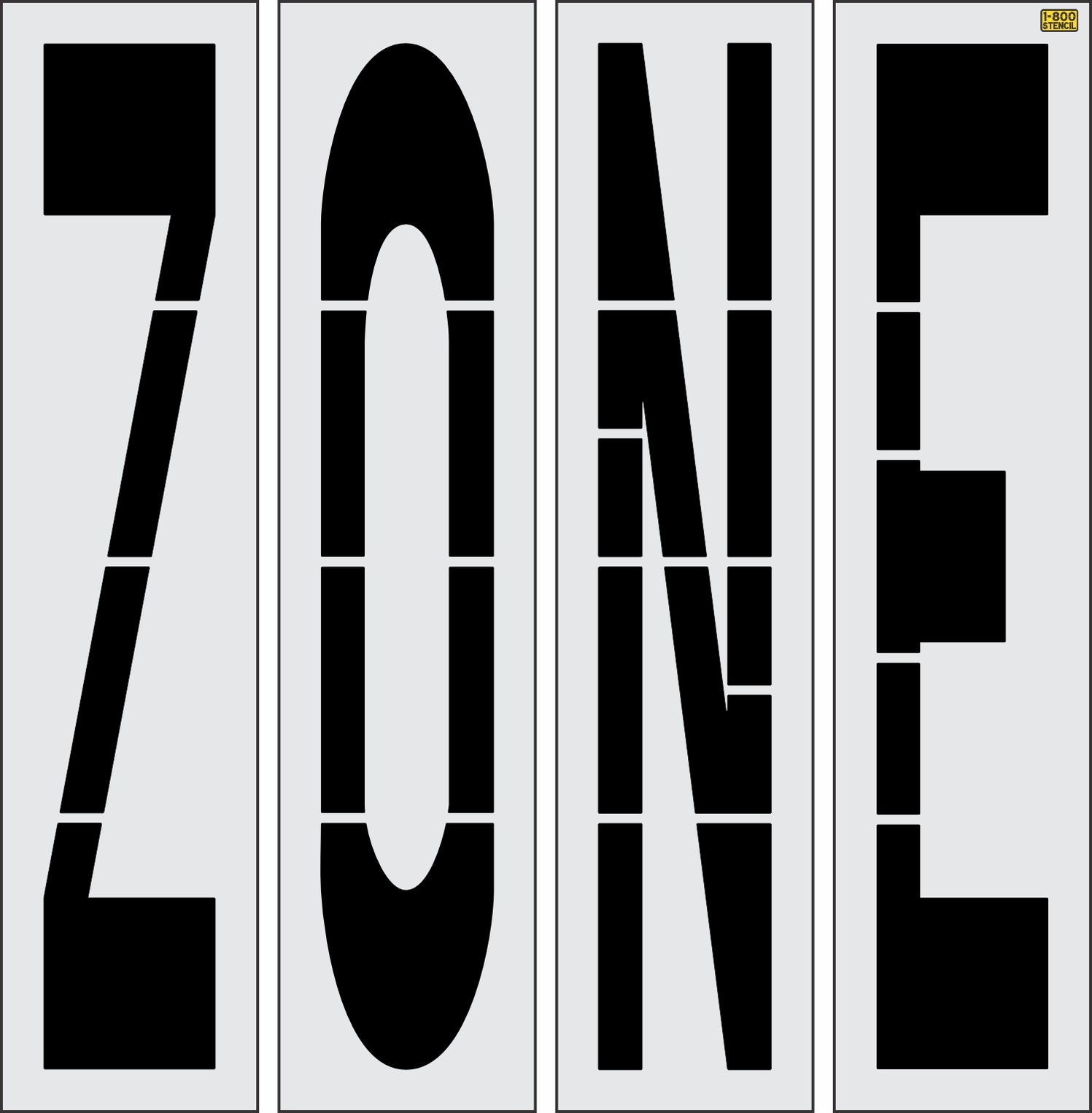 96" Oklahoma DOT ZONE Stencil — 1-800-Stencil