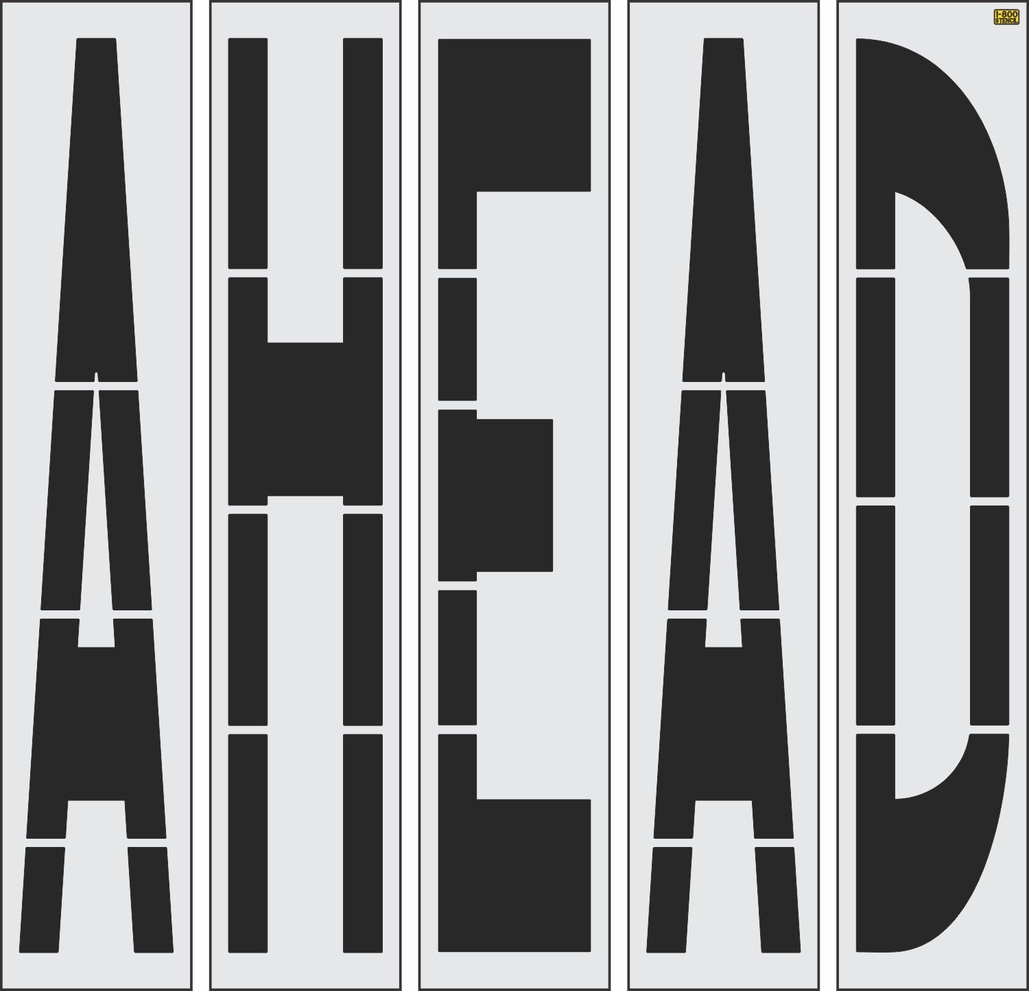 96" Oklahoma DOT AHEAD Stencil - 1-800-Stencil
