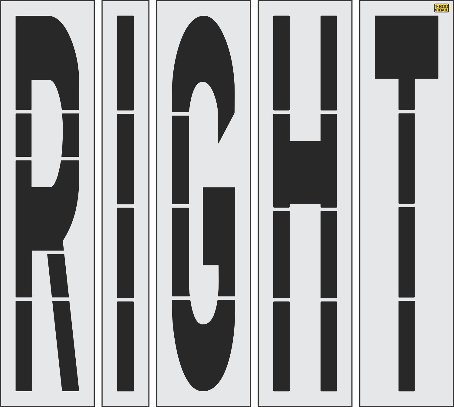 96" Oklahoma DOT RIGHT Stencil - 1-800-Stencil