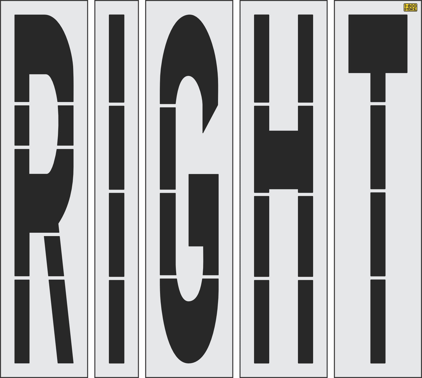96" Oklahoma DOT RIGHT Stencil - 1-800-Stencil