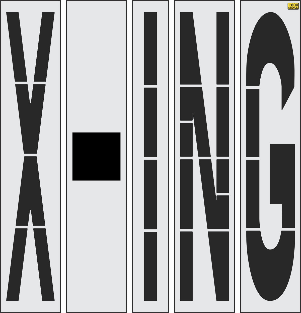 96" Oklahoma DOT X-ING Stencil — 1-800-Stencil