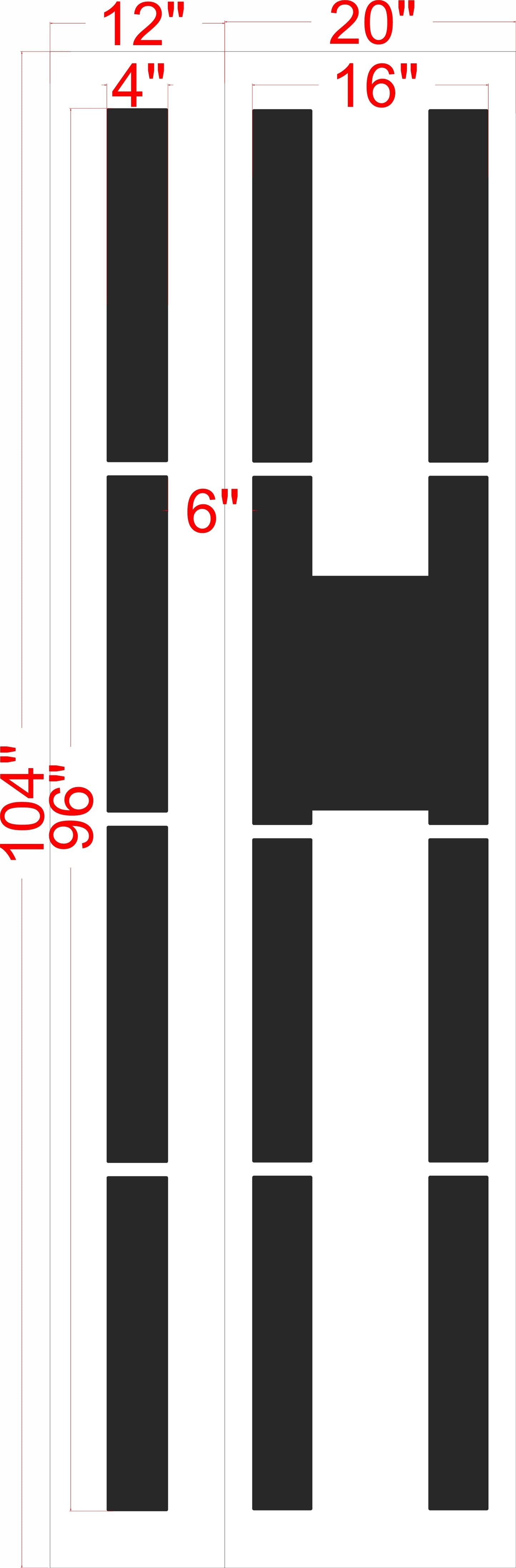 96" Oklahoma DOT IH Stencil - 1-800-Stencil